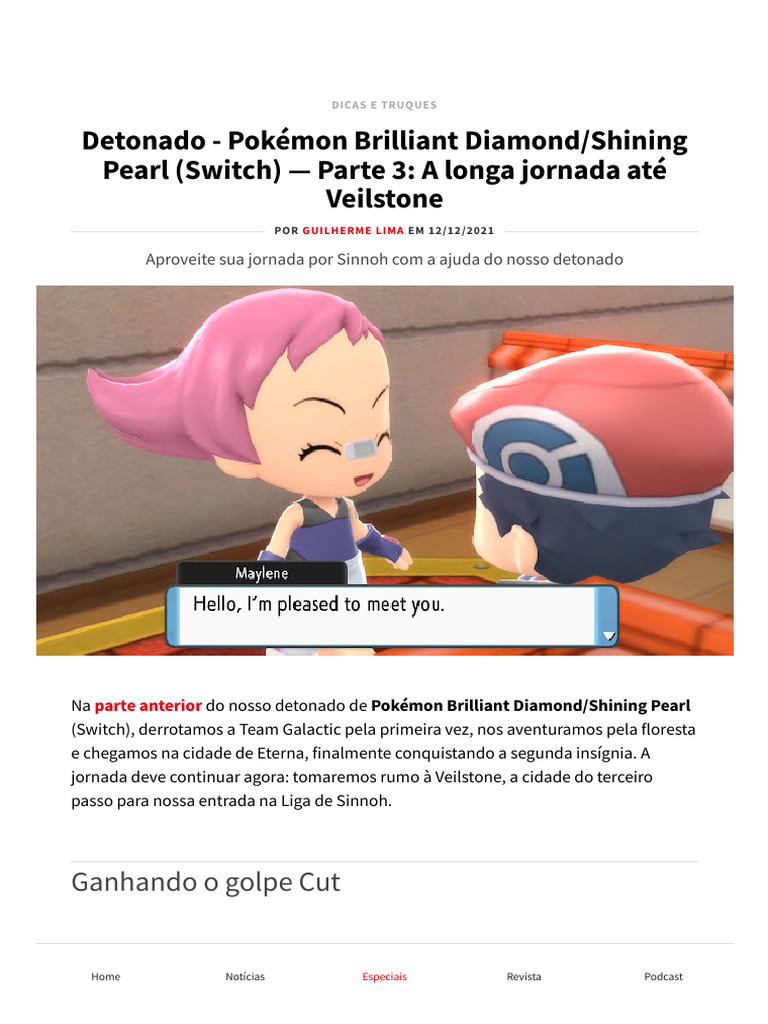 Detonado 03 - Pokémon Brilliant Diamond (Switch) - Pa | PDF | Pokémon