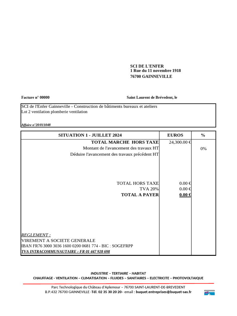 20 011048 | PDF | Taxe sur la valeur ajoutée | Génie du bâtiment