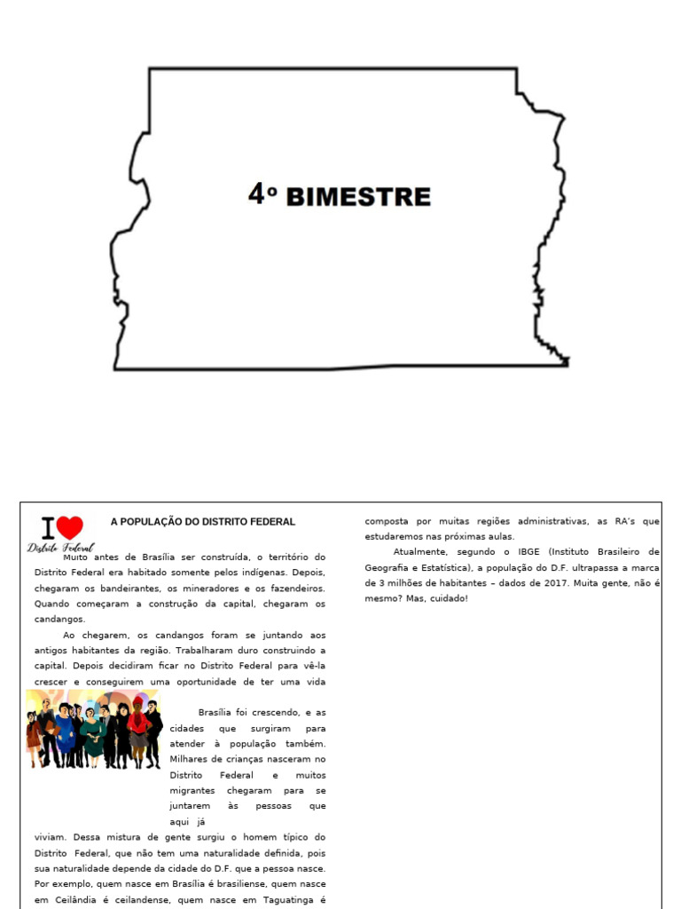 População e Regiões do Distrito Federal | PDF