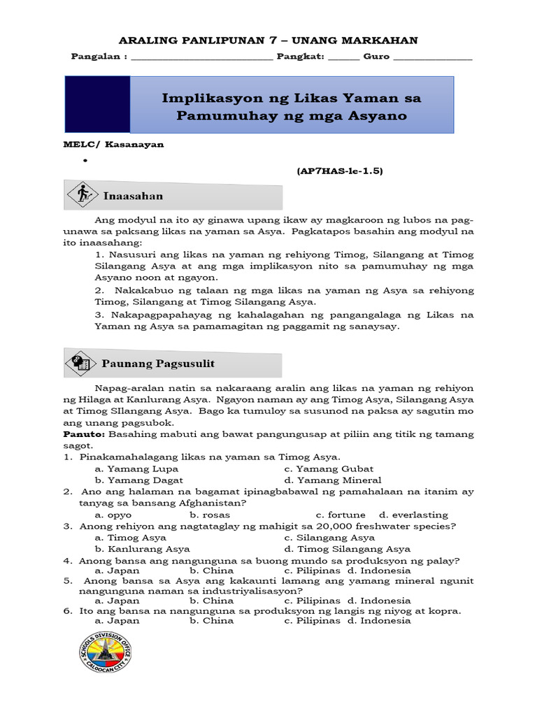 AP 7 Q1 Week 4 | PDF