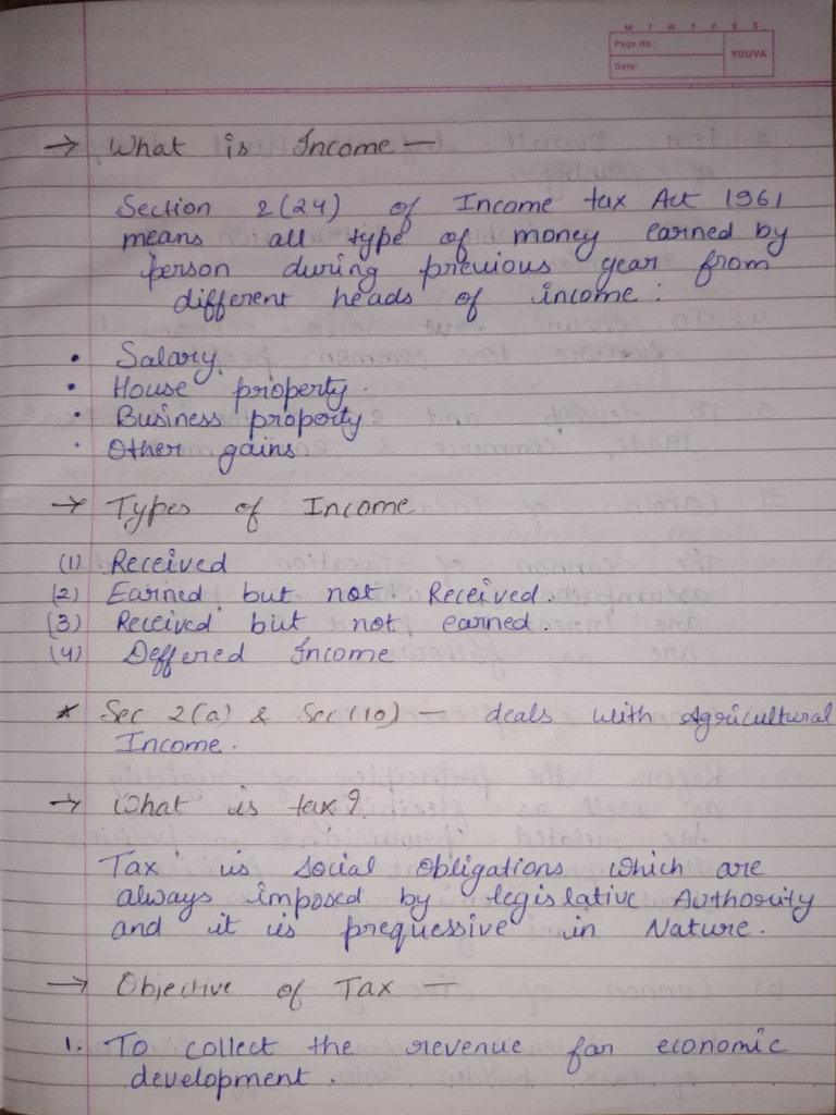 Tax law notes | PDF | Taxes | Public Economics