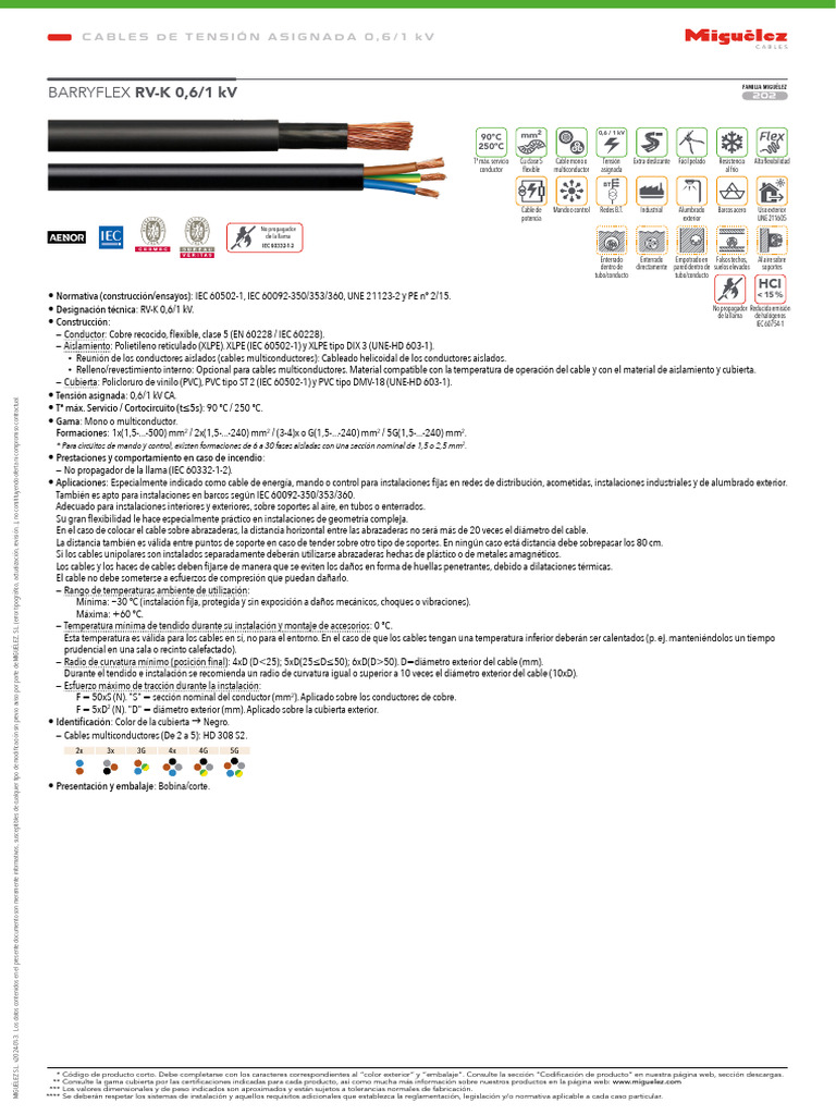 Ficha Técnica RV-K | PDF | Cobre | Ingeniería de Edificación
