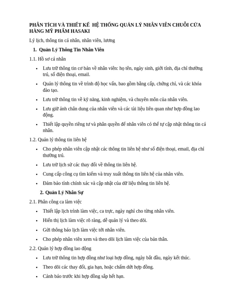 PTTKHTTT Qu N Lý Nhân Viên | PDF