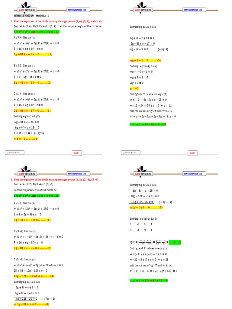 MATHEMATICS 2b LAQ 2023 - 240714 - 205436 - 241117 - 155918 | PDF | Circle | Euclid