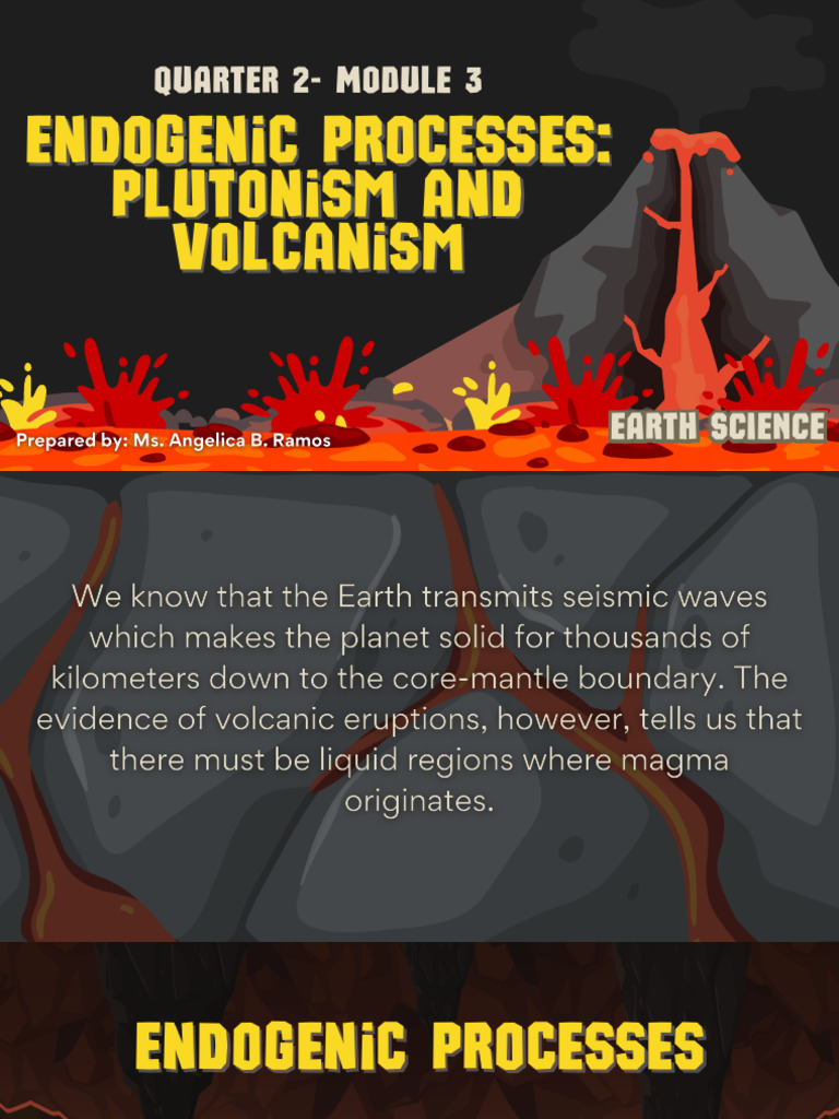 Q2 M3 Endogenic Processes | PDF | Magma | Igneous Rock