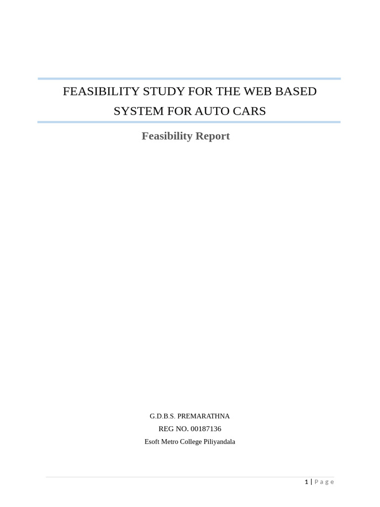Binu FEASIBILITY Report (SAD) | PDF | Cloud Computing | Databases