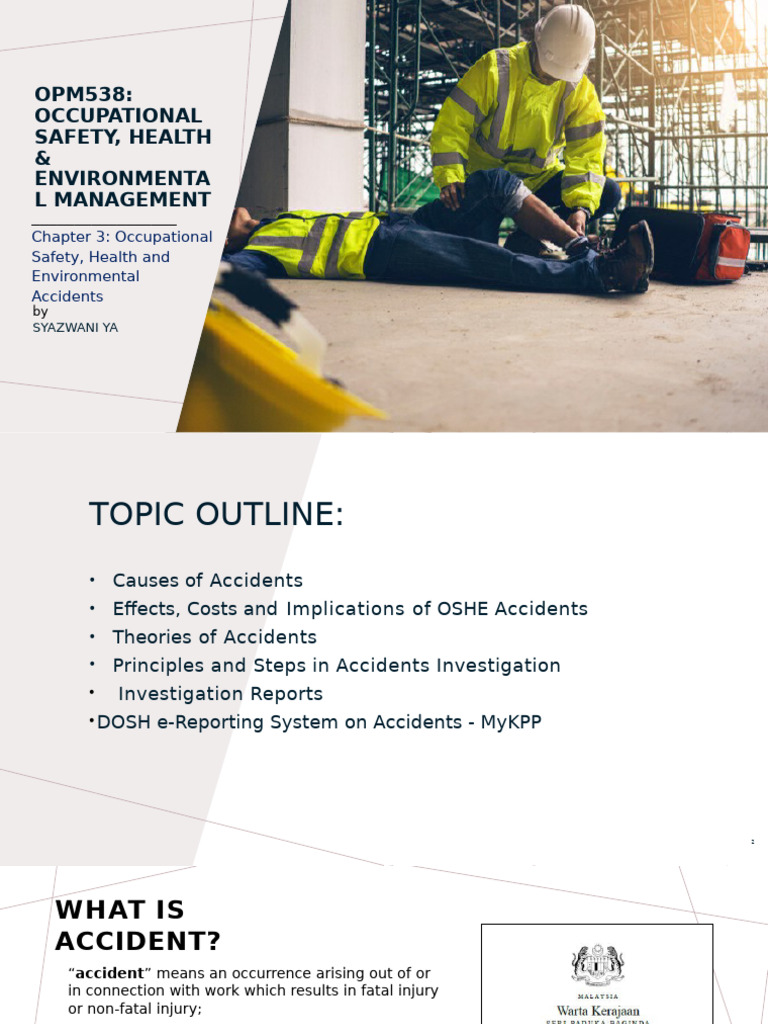 Chapter 3 - OSHE Accident | PDF | Occupational Safety And Health ...