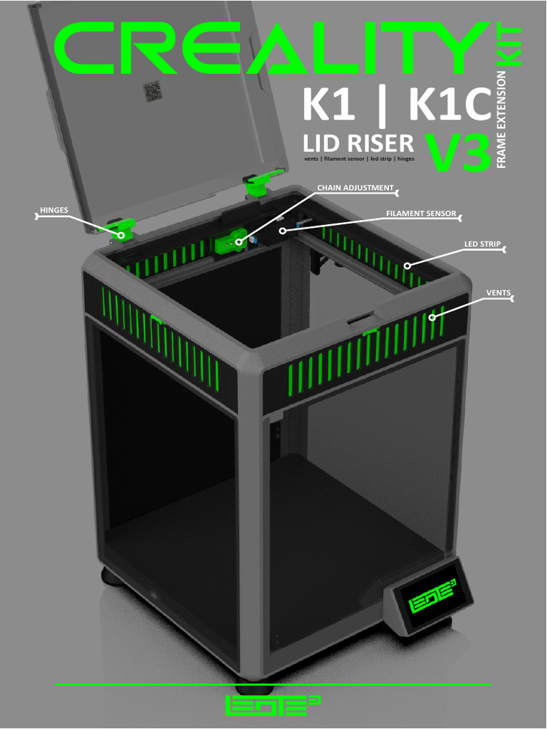 Lid Riser K1C V3 Frame Extention Guide | PDF