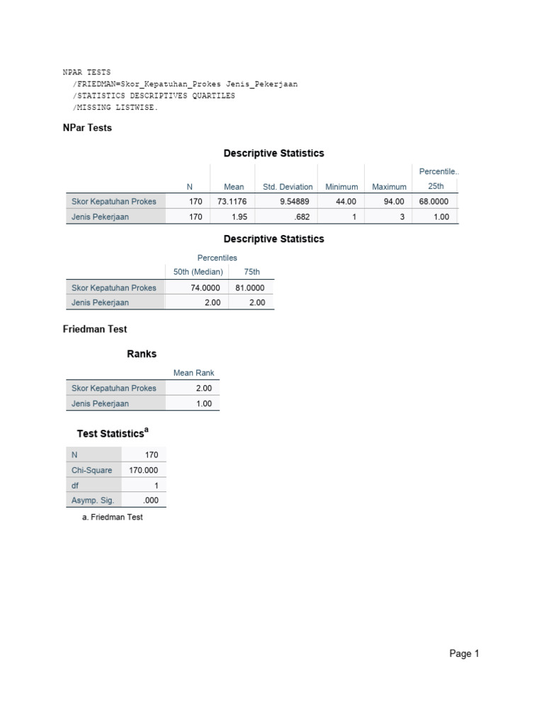 Output Friedman | PDF