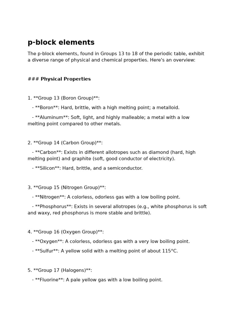 Chemistry.p-Block Elements, Interhalogens, Pseudo Halogens, Polychelids ...