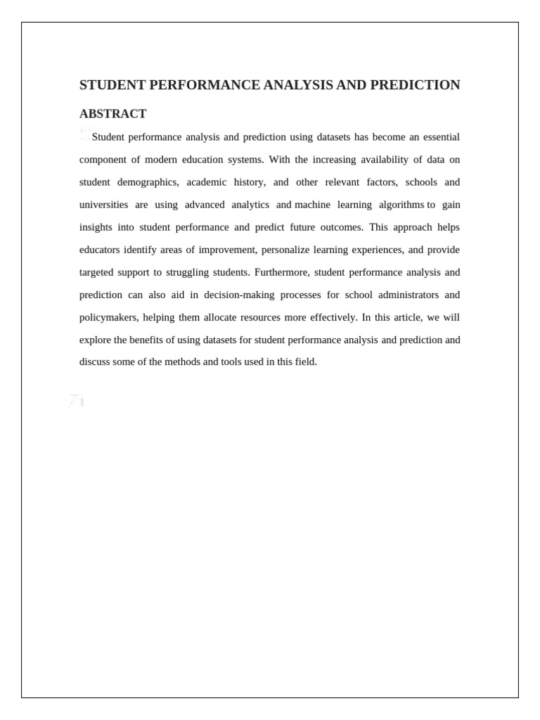 Student Performance Analysis and Prediction | PDF