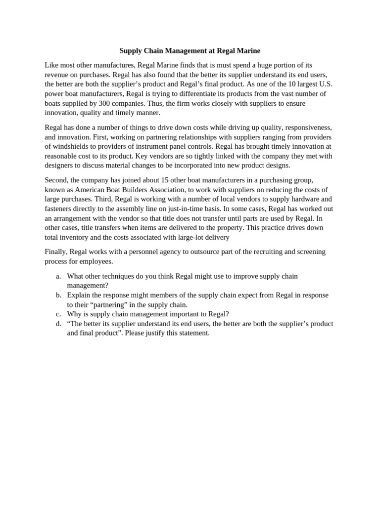 Case Study-SCM | PDF