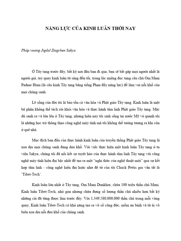 Nang Luc Cua Kinh Luan | PDF