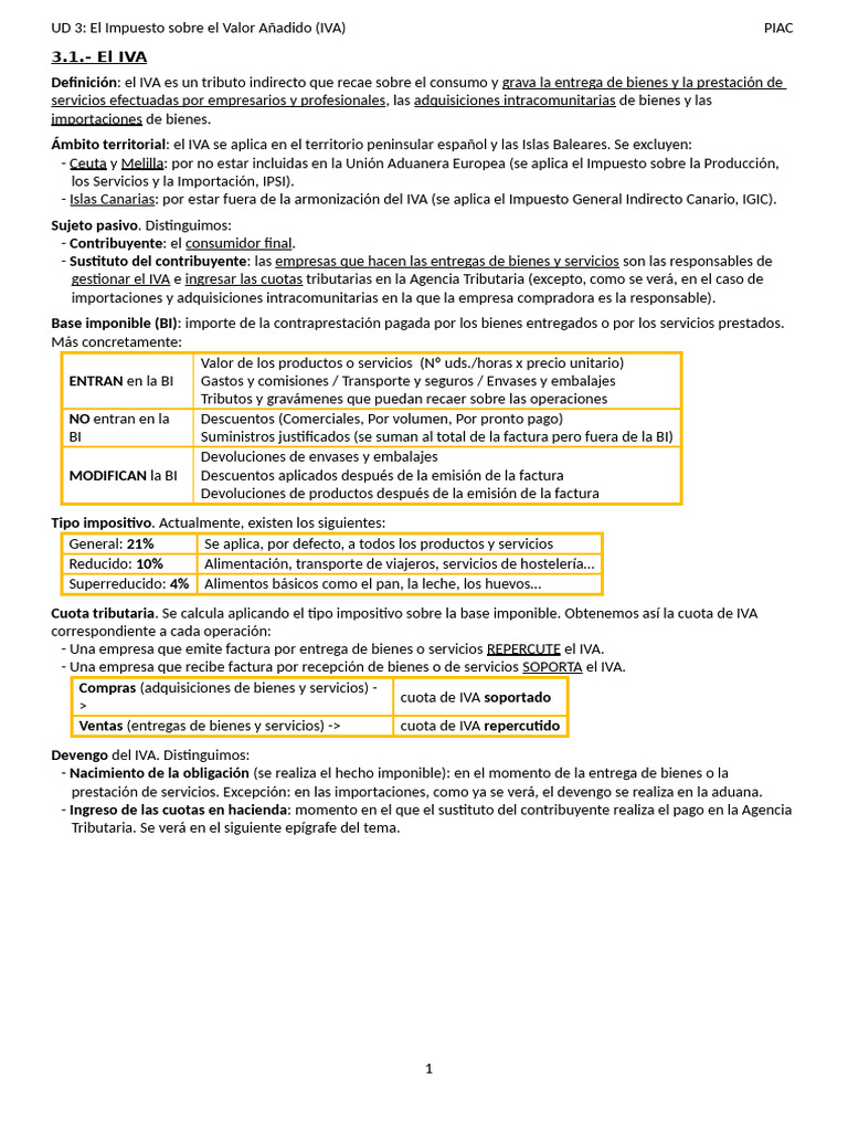 Piac Ud03 | PDF | Factura | Impuesto al valor agregado