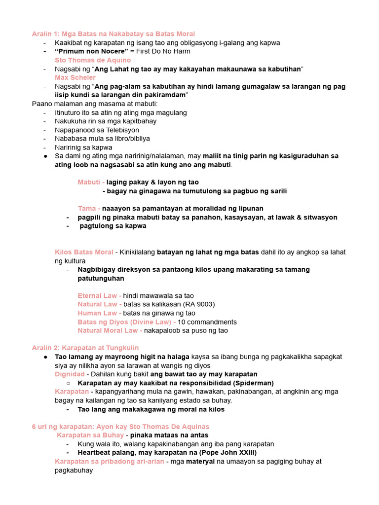 ESP Q2 Reviewer | PDF