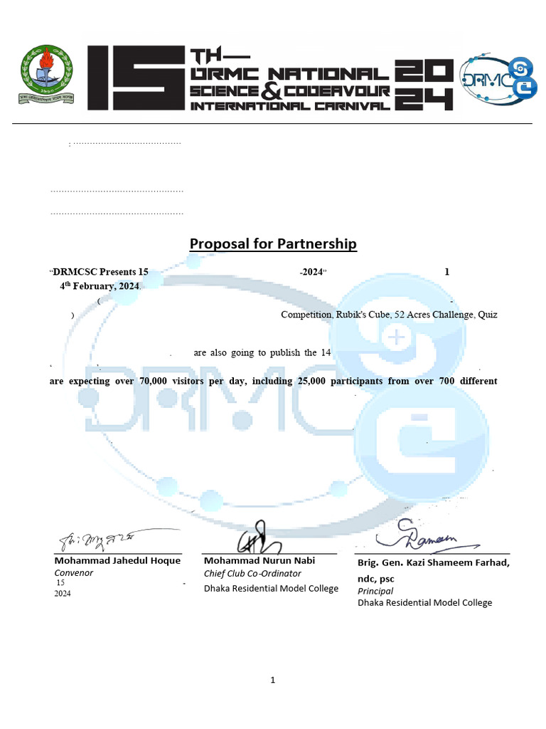 Partner with DRMC Science Carnival | PDF