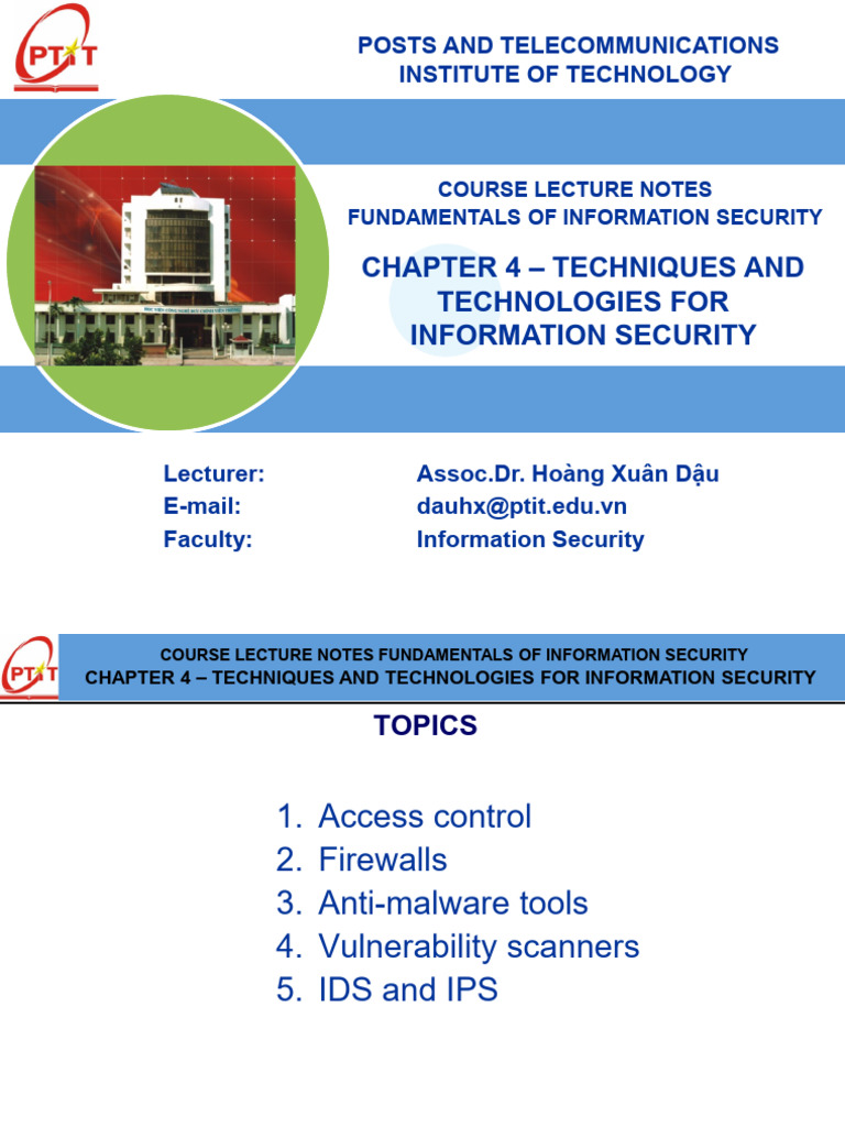 DH-INT1472-CLC-Chapter 4 - Techniques and Technologies for Information Security | PDF ...