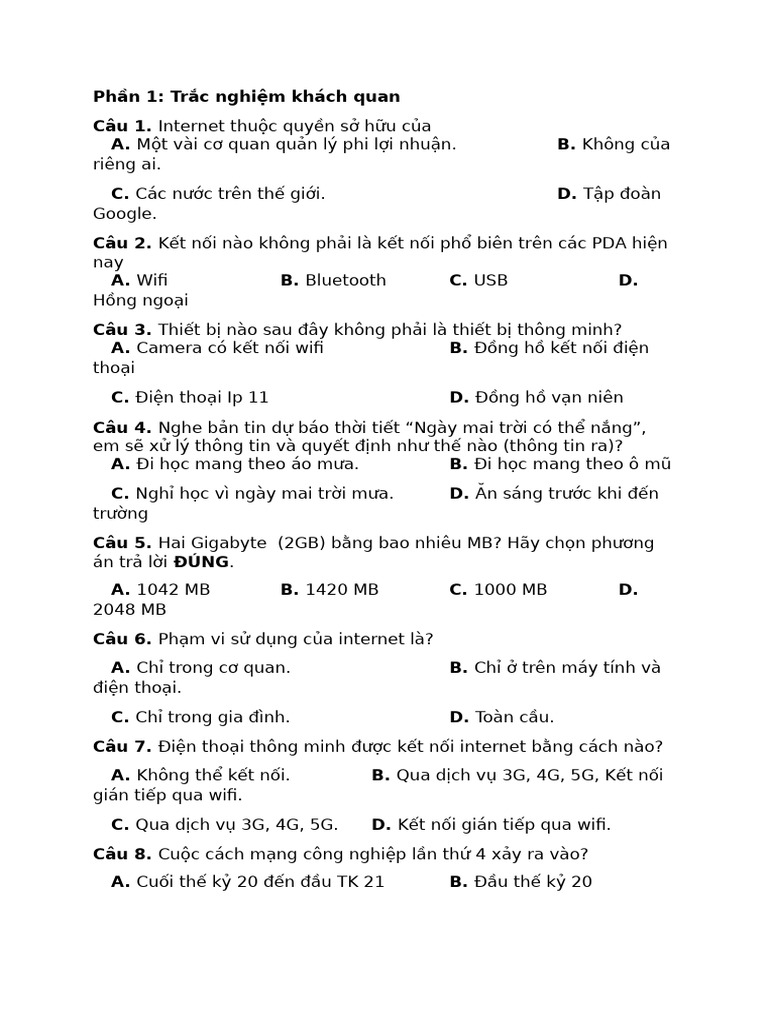 Tin 10- On Tap Giua Ki 1 | PDF