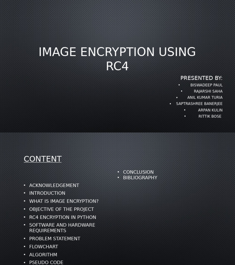 Image encryption using rc4 | PDF Image encryption using rc4 | PDF