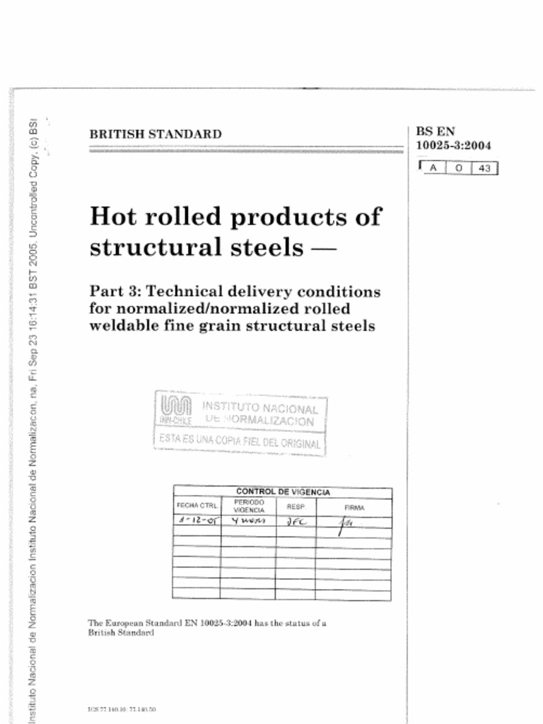 En 10025-3-2004 | PDF