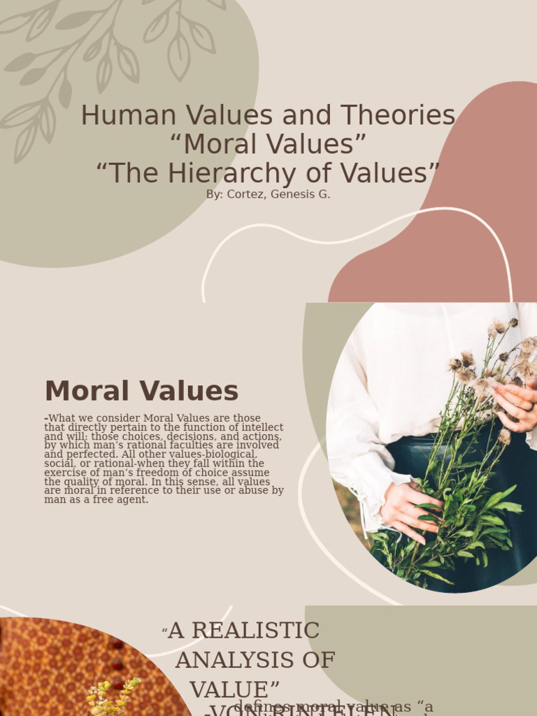 Human Values and Theories | PDF | Rationality | Morality