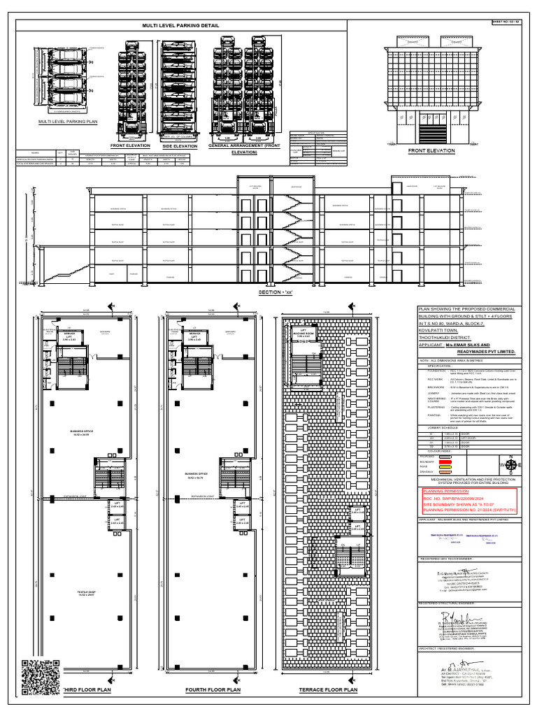 Multi Level Parking Detail: Front Elevation | PDF | Elevator | Vehicles