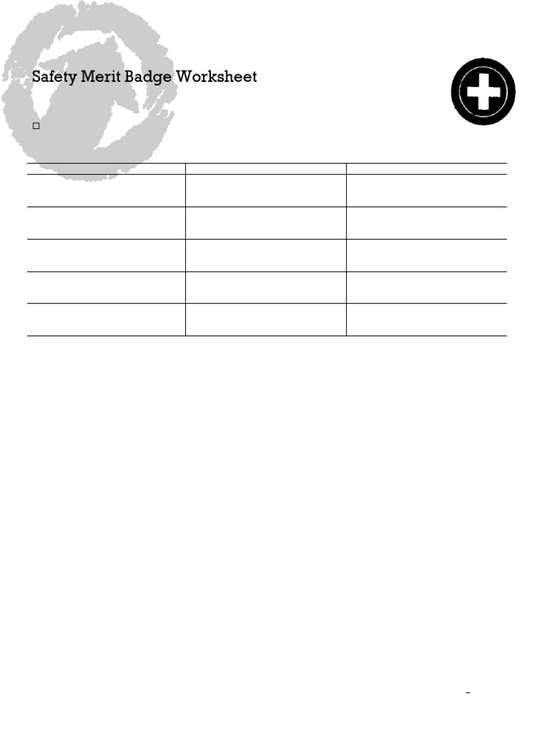 Merit Badge - Safety | PDF | Transport | Safety