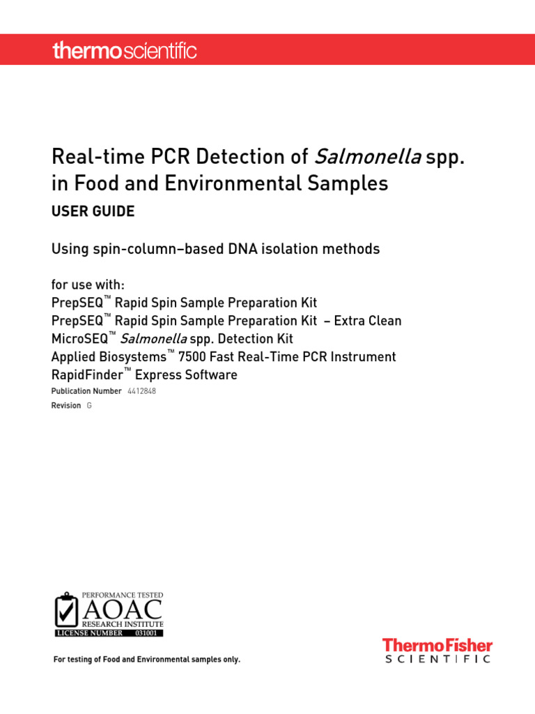 salmonella oxoid pcr | PDF | Polymerase Chain Reaction | Biology