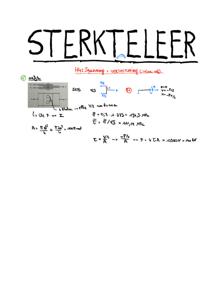 H4_ Spanning + vervorming (extra) | PDF
