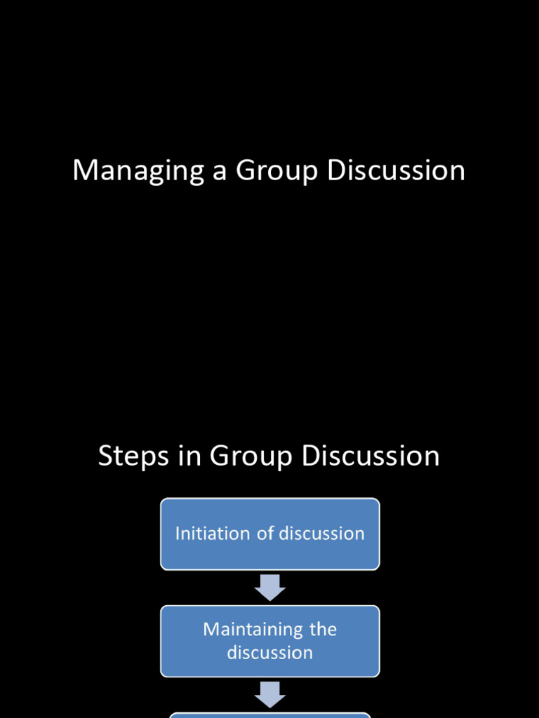 Steps in Group Discussion | PDF