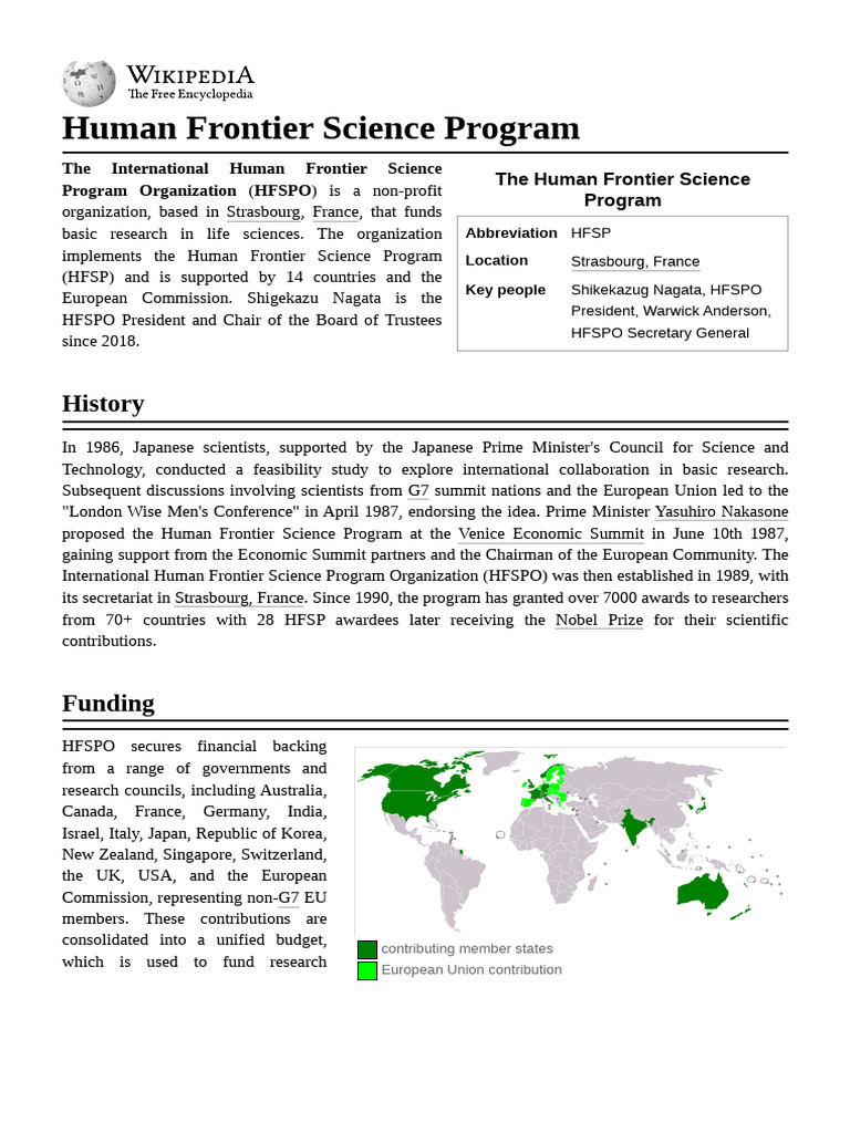 Human Frontier Science Program | PDF | Inquiry | Science