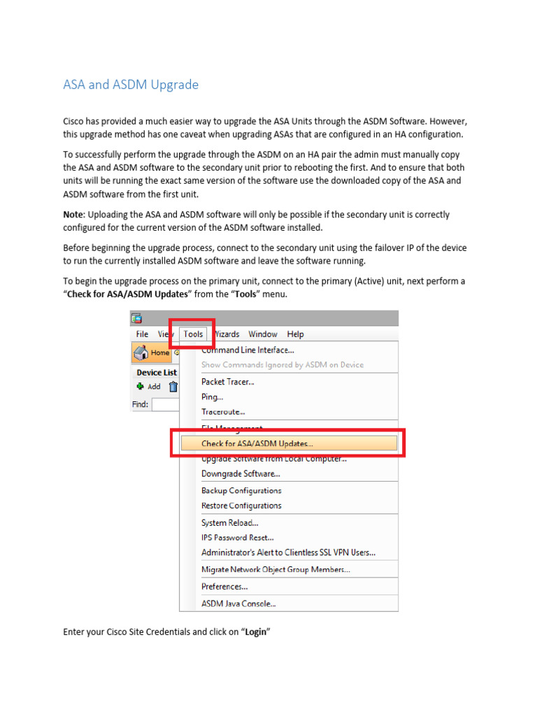 87792-ASA and ASDM Upgrade Using ASDM | PDF | Operating System Families ...
