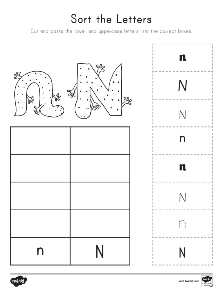 Sort The Letter N | PDF