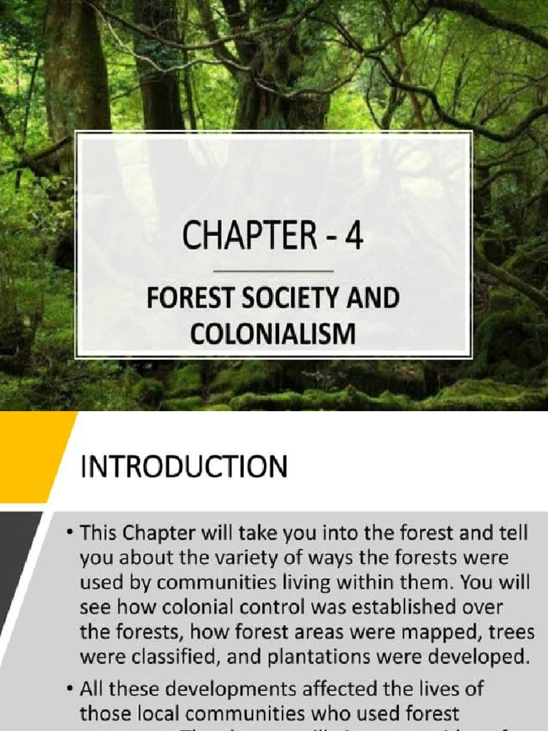 Chapter - 4, Forest Society and Colonialism, History, Social Science ...