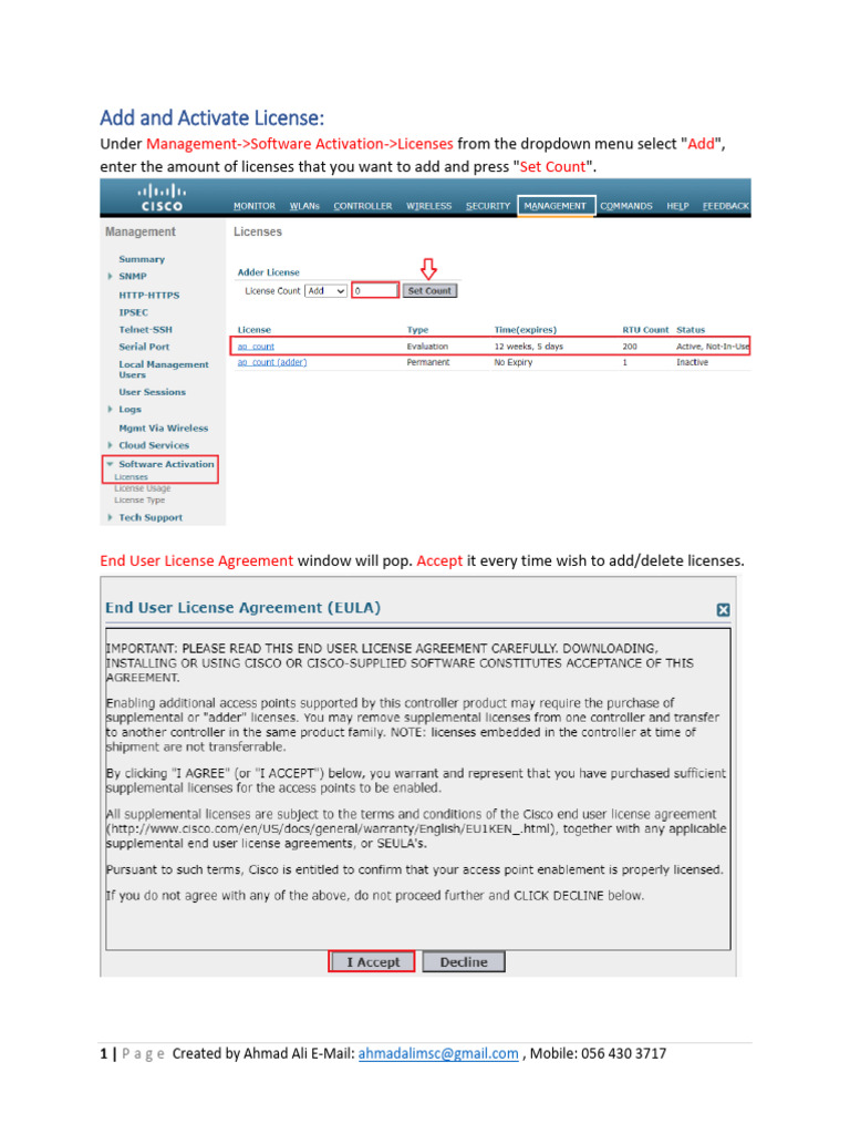 80-Activate+License+WLC | PDF