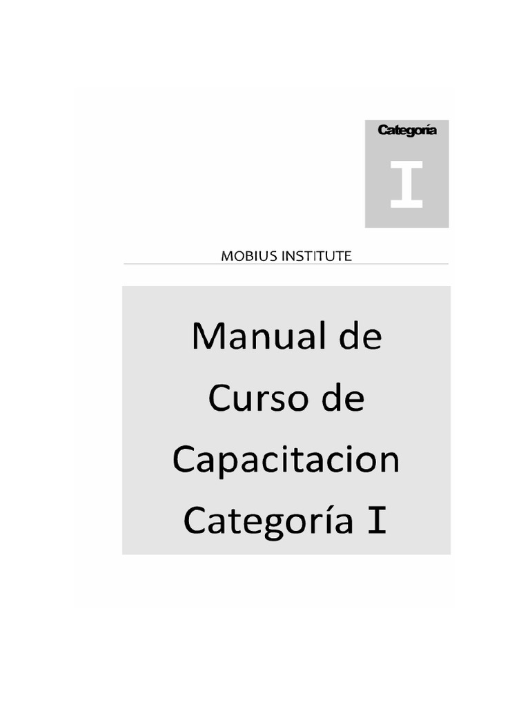 Mobius Categoria 1 Manual de Curso de Capacitacion-1 | PDF