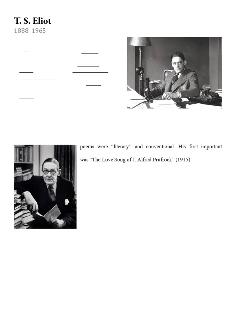 T.s.eliot | PDF | T. S. Eliot