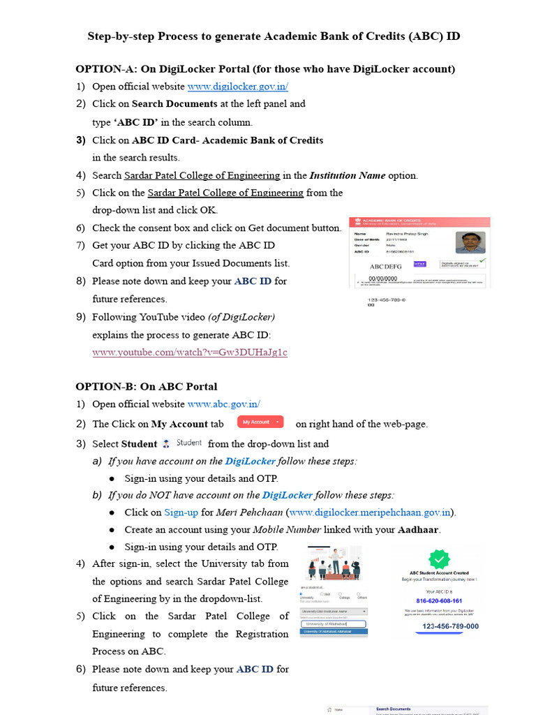 ABC ID generation steps | PDF
