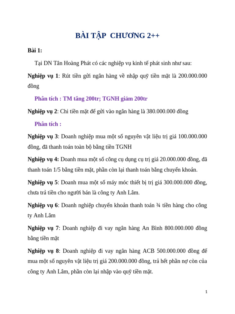 Bài Tập NLKT - Chương 2++ | PDF