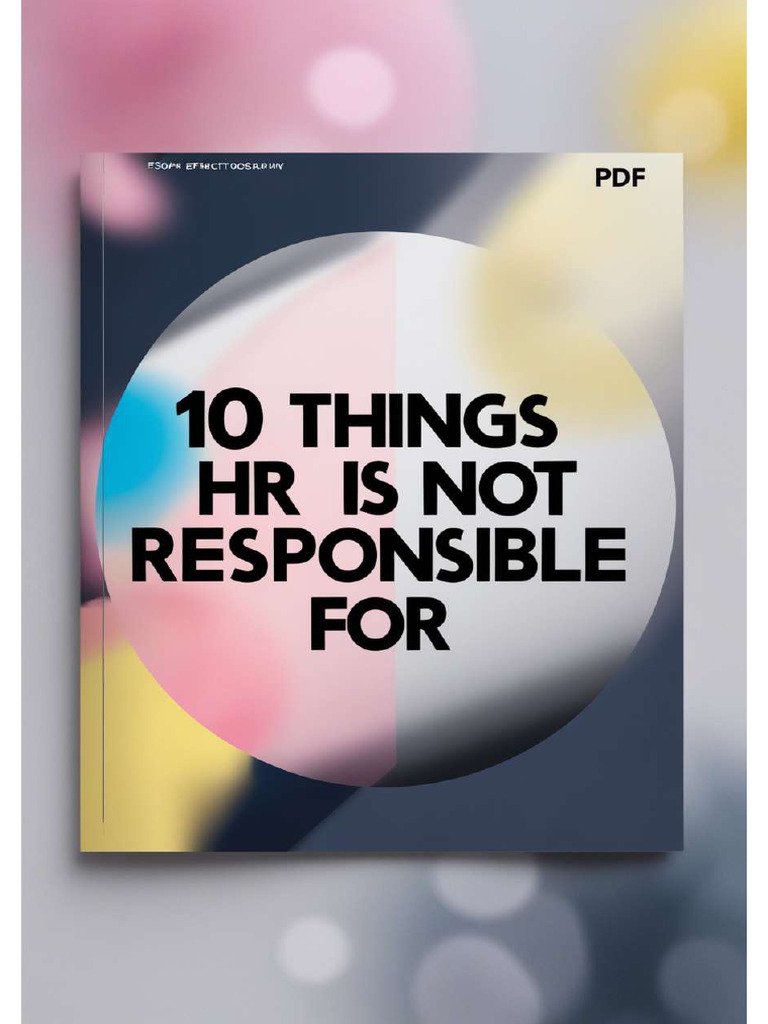 10 Thing HR Is Not Responsible For | PDF | Leadership | Social Psychology
