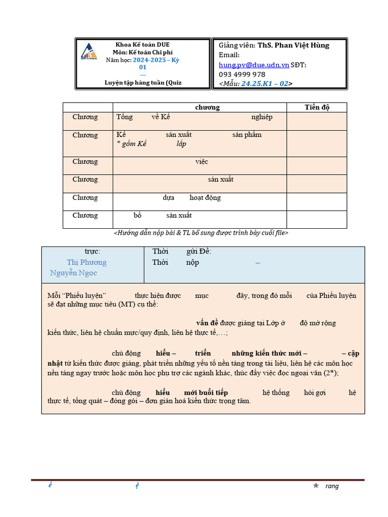 KTCP Buổi.05 Luyện Tập Đáp án BHT.T1 | PDF