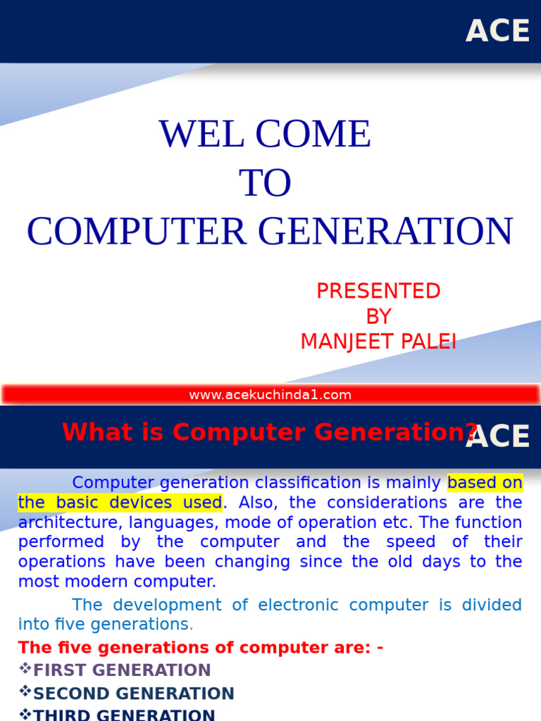 Generation of Computer 01 | PDF | Computer Data Storage | Central ...