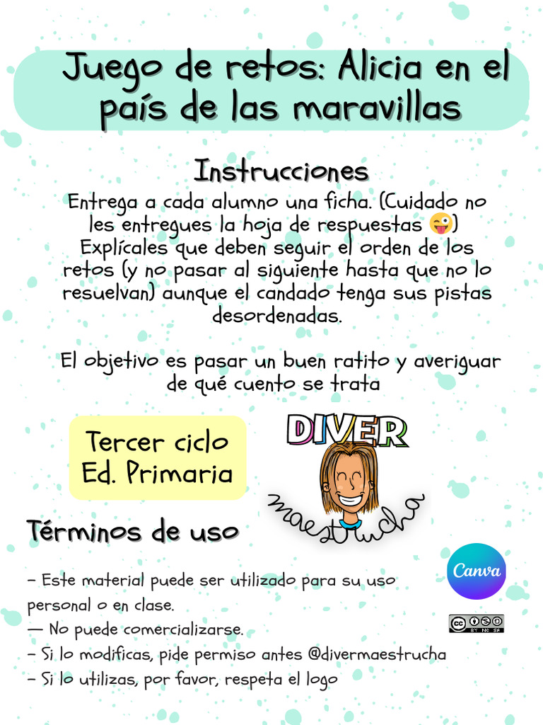 Retos educativos: Alicia en el país de las maravillas | PDF