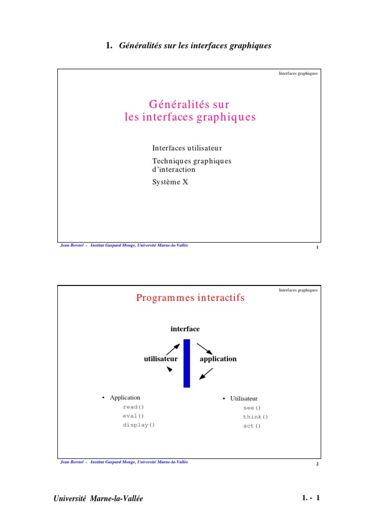 Introduction aux Interfaces Graphiques | PDF | Client–serveur | Interface graphique