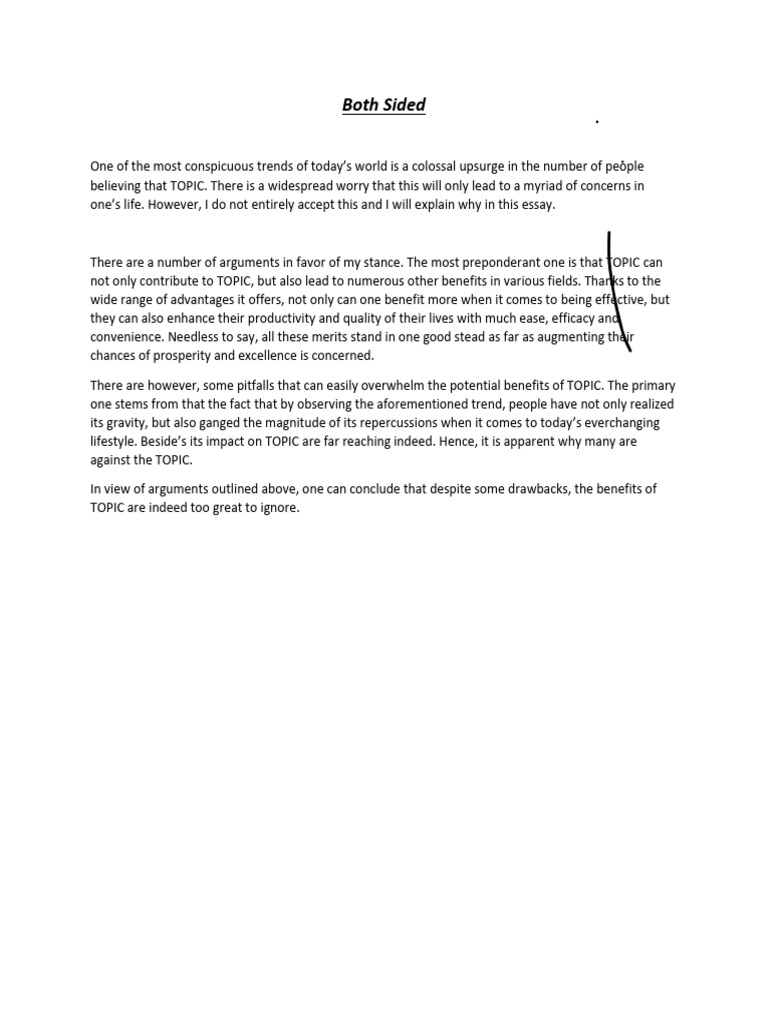 Both Sided Essay Format | PDF