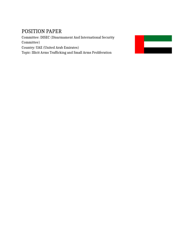 Position Paper UAE | PDF