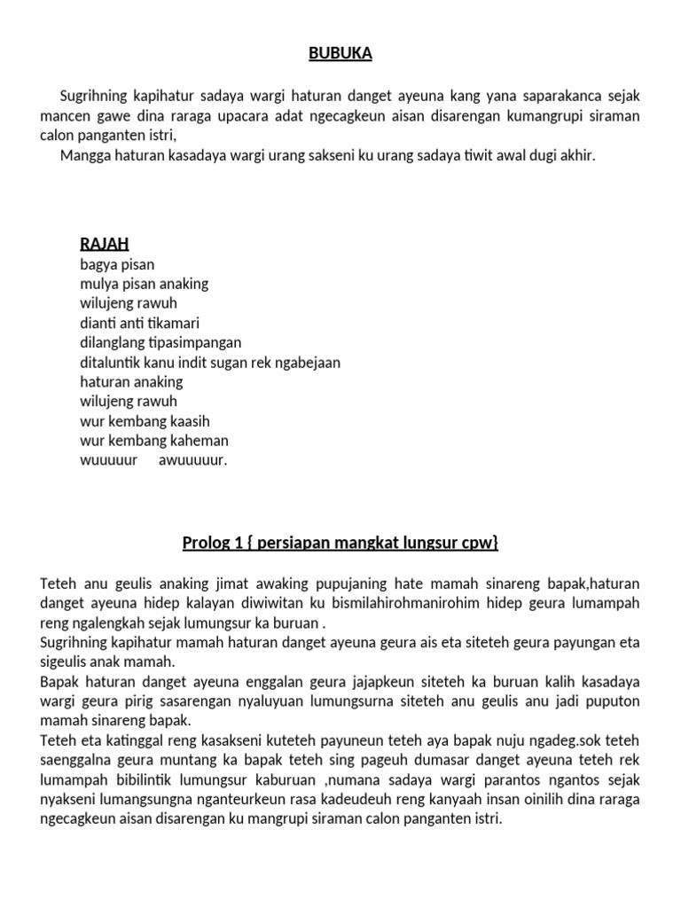 BUBUKA siraman | PDF