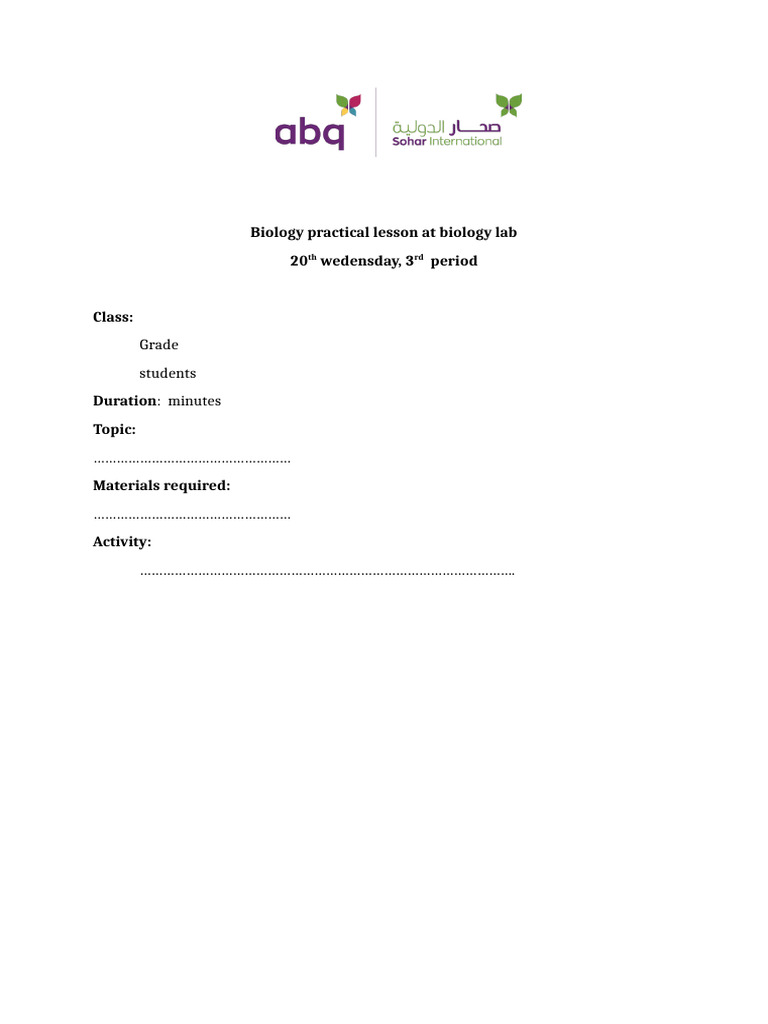 Biology Lab Practical Guide | PDF