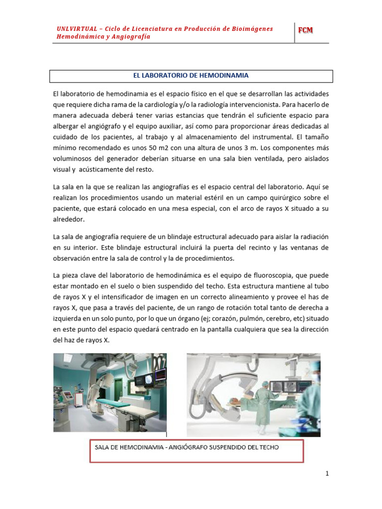 t1 Generalidades_el Laboratorio de Hemodinamia_v_23-2 | PDF | Rayo X | Medicina de Cuidados ...