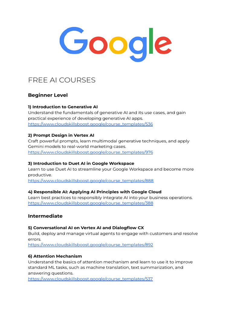 Free a i Courses | PDF